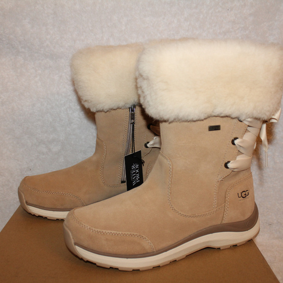 UGG | Shoes | Ugg Ingalls Suede Waterproof Ribbon Boots Sand | Poshmark